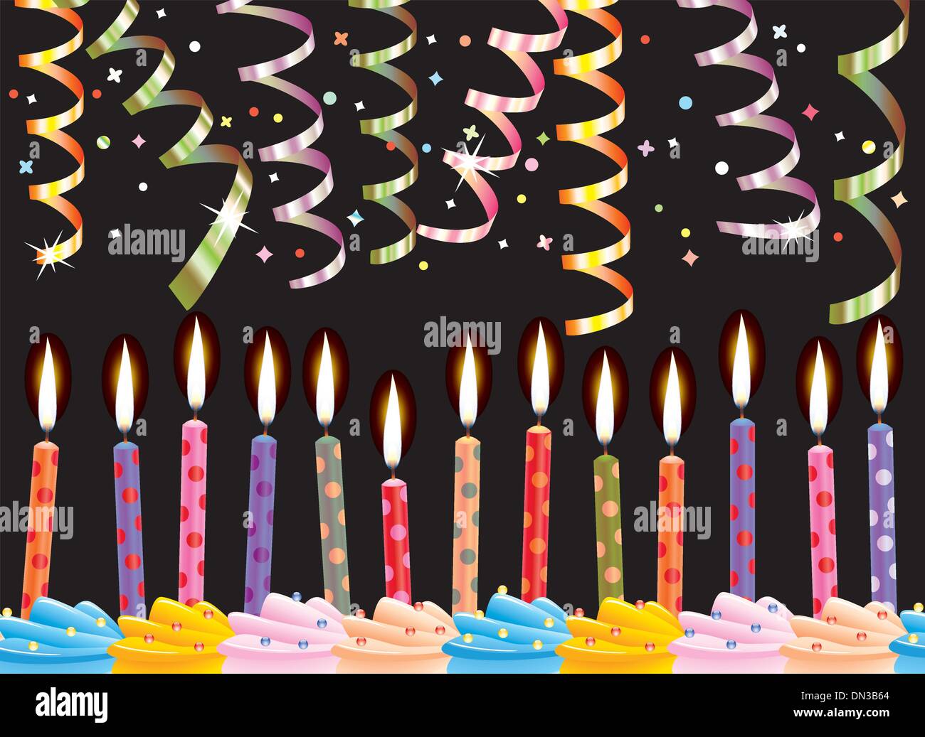 vector birthday candles Stock Vector Image & Art - Alamy