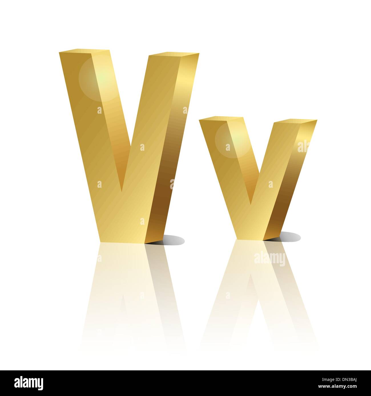 Golden letter V Stock Vector Image & Art - Alamy