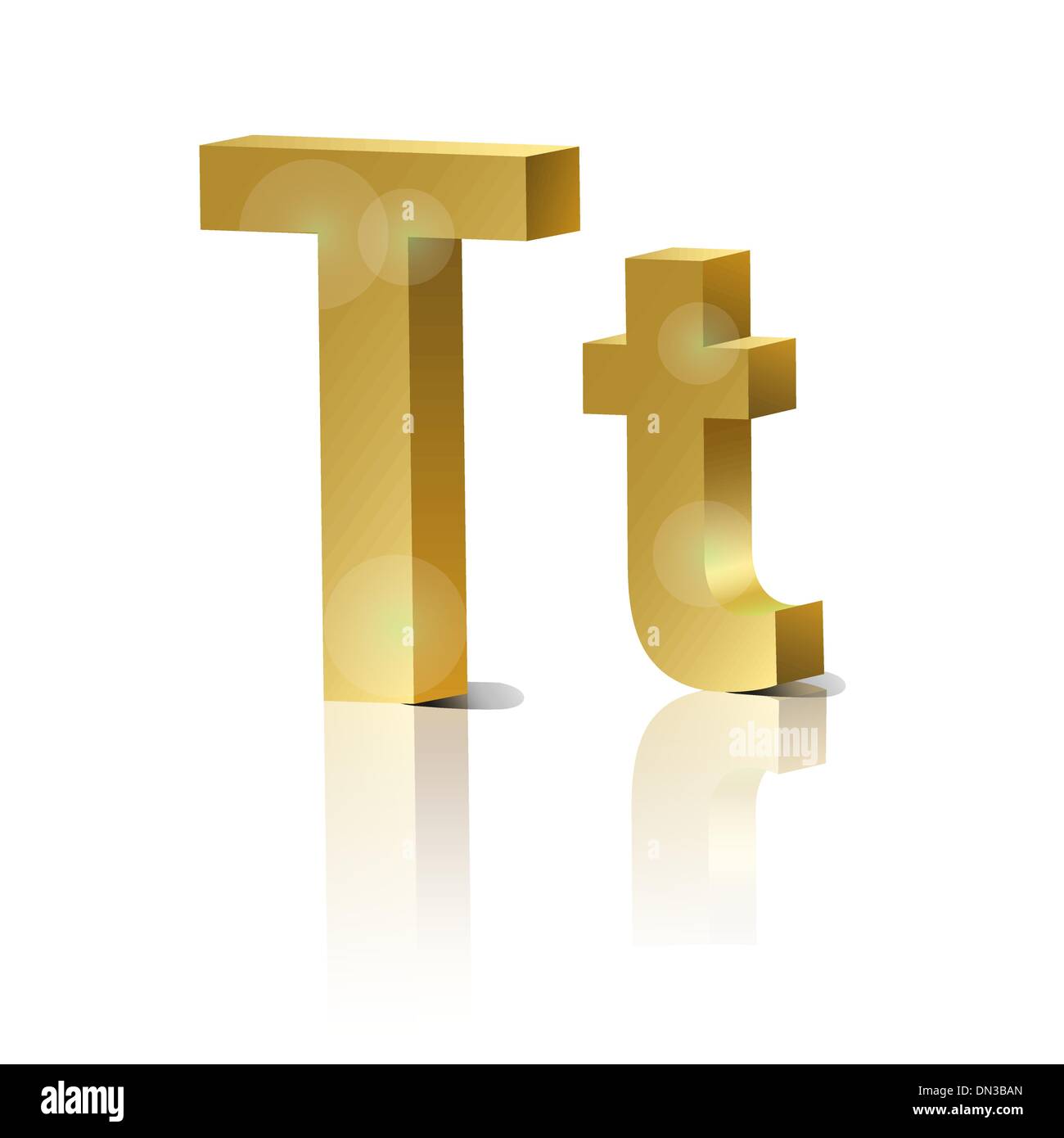 Gold metal t Stock Vector Images - Alamy