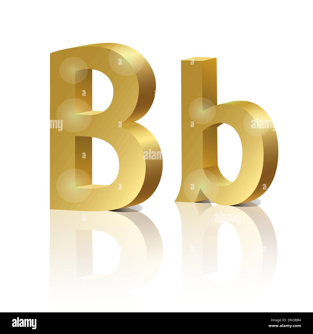 Golden letter b Cut Out Stock Images & Pictures - Alamy