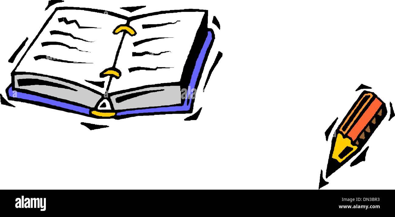 Notepad and pencil Stock Vector Image & Art - Alamy