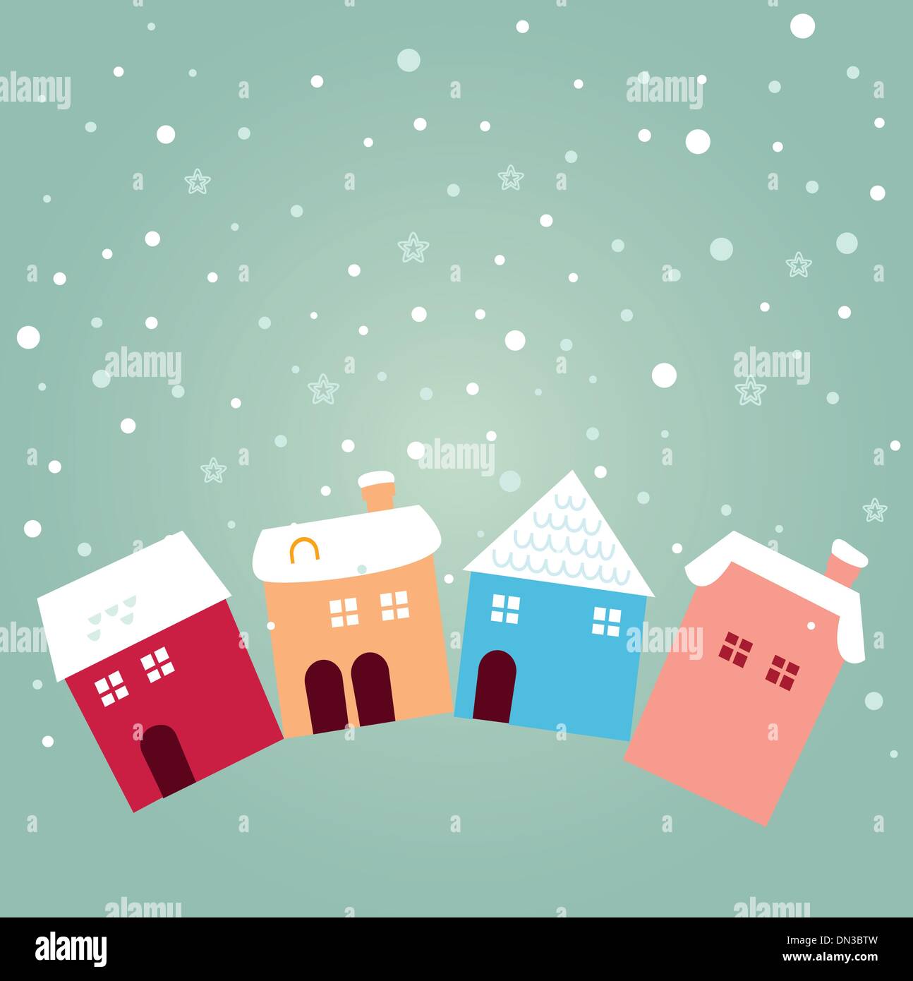 Beautiful winter houses Stock Vector Images - Alamy