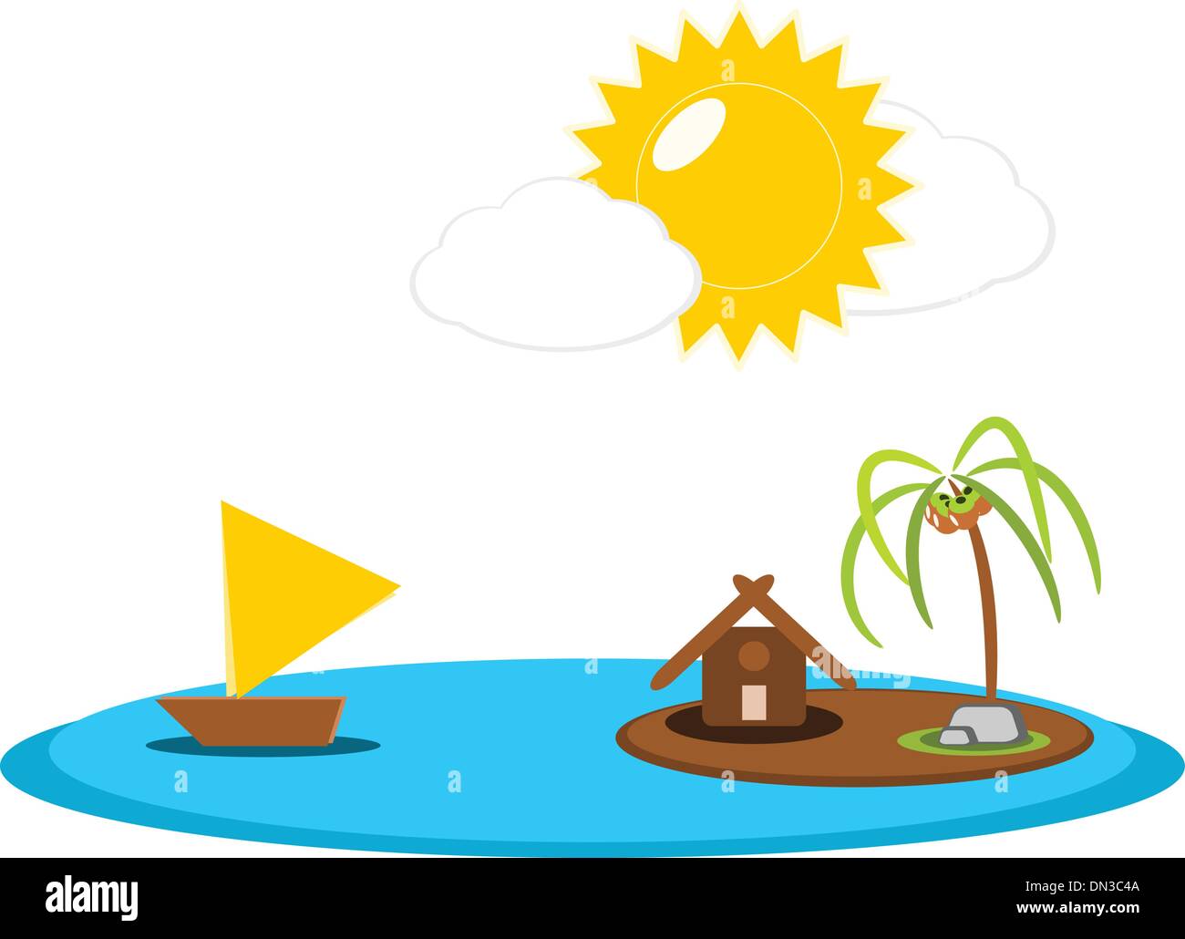 Sea island summer vacation Stock Vector Image & Art - Alamy