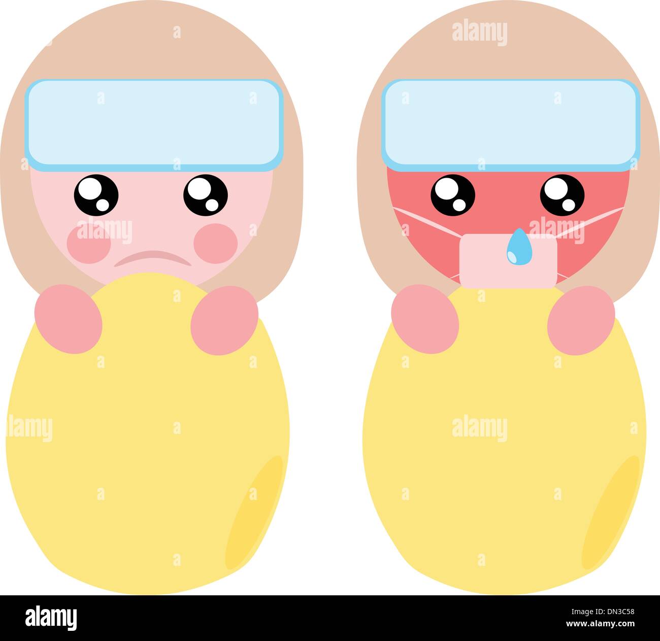 Sick person cartoon Cut Out Stock Images & Pictures - Alamy