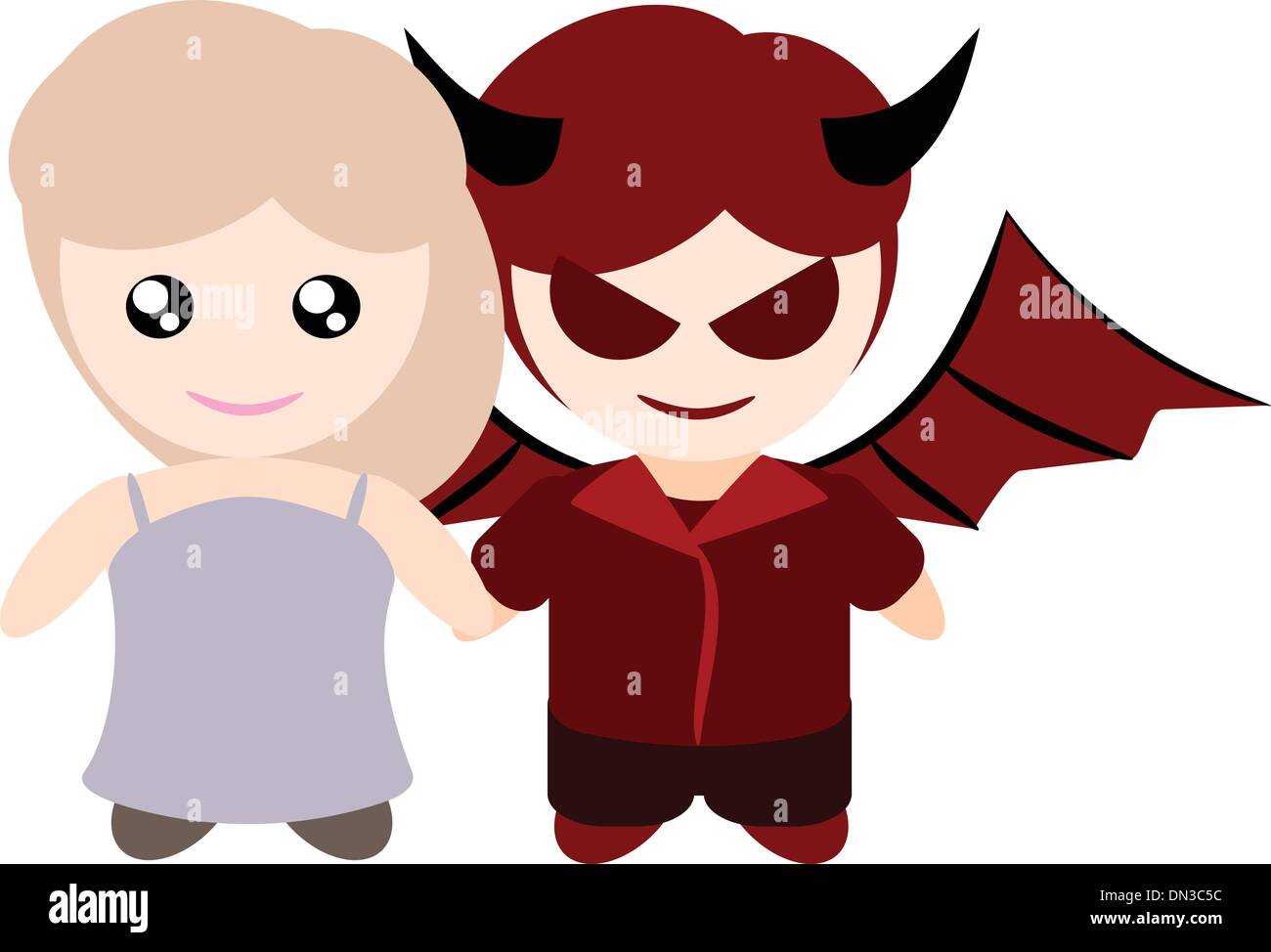 Devil and angel couple hi-res stock photography and images - Alamy