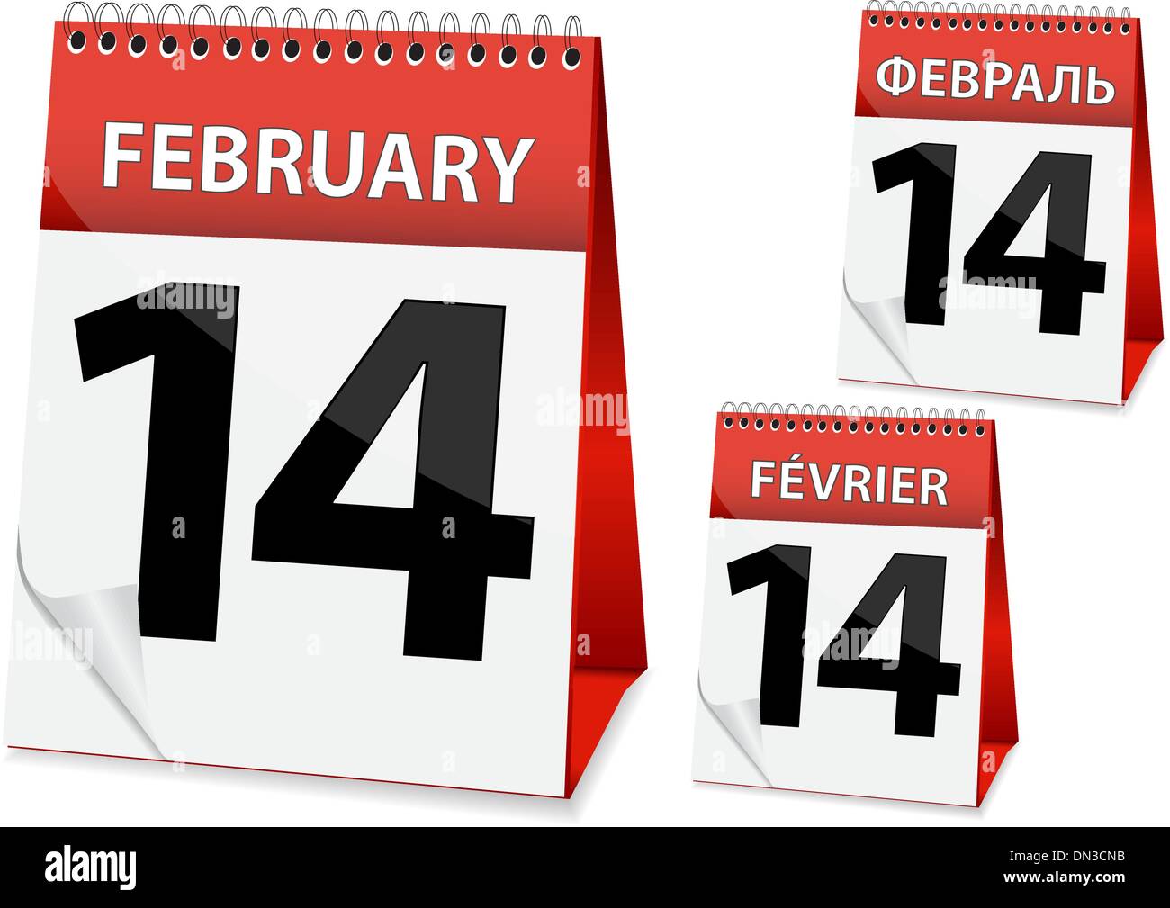 icon calendar Valentine's Day Stock Vector Image & Art - Alamy