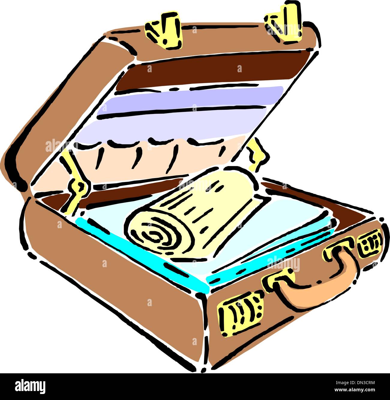 Open Travel suitcase Stock Vector Image & Art - Alamy