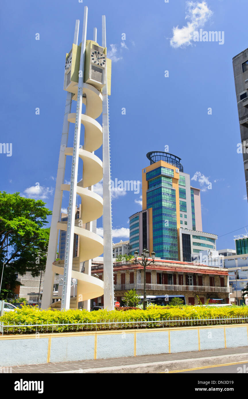 The Clock Tower of the Municipality of Port Louis. Mauritius Stock ...
