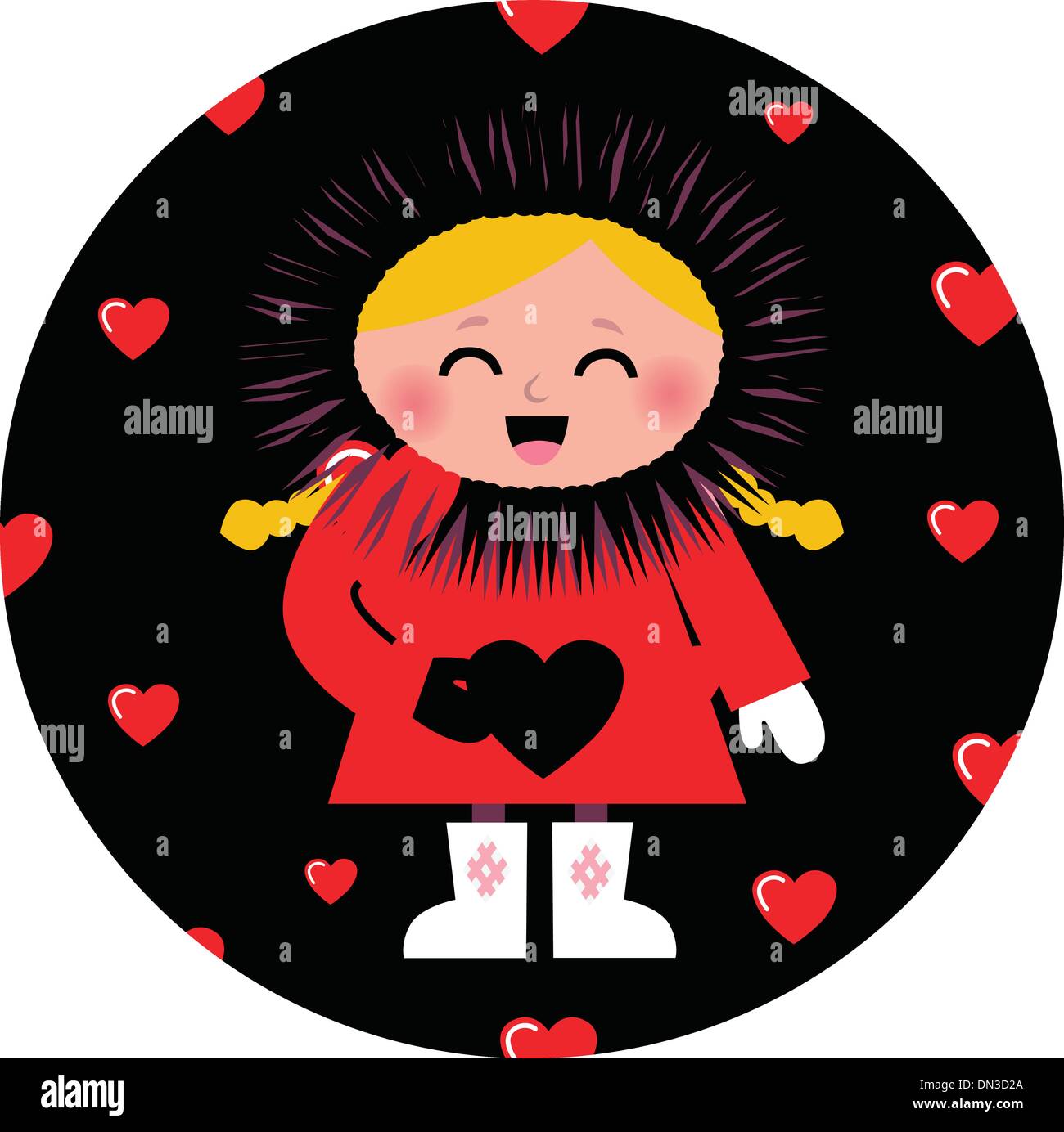 Inuit eskimo girl Stock Vector Images - Alamy