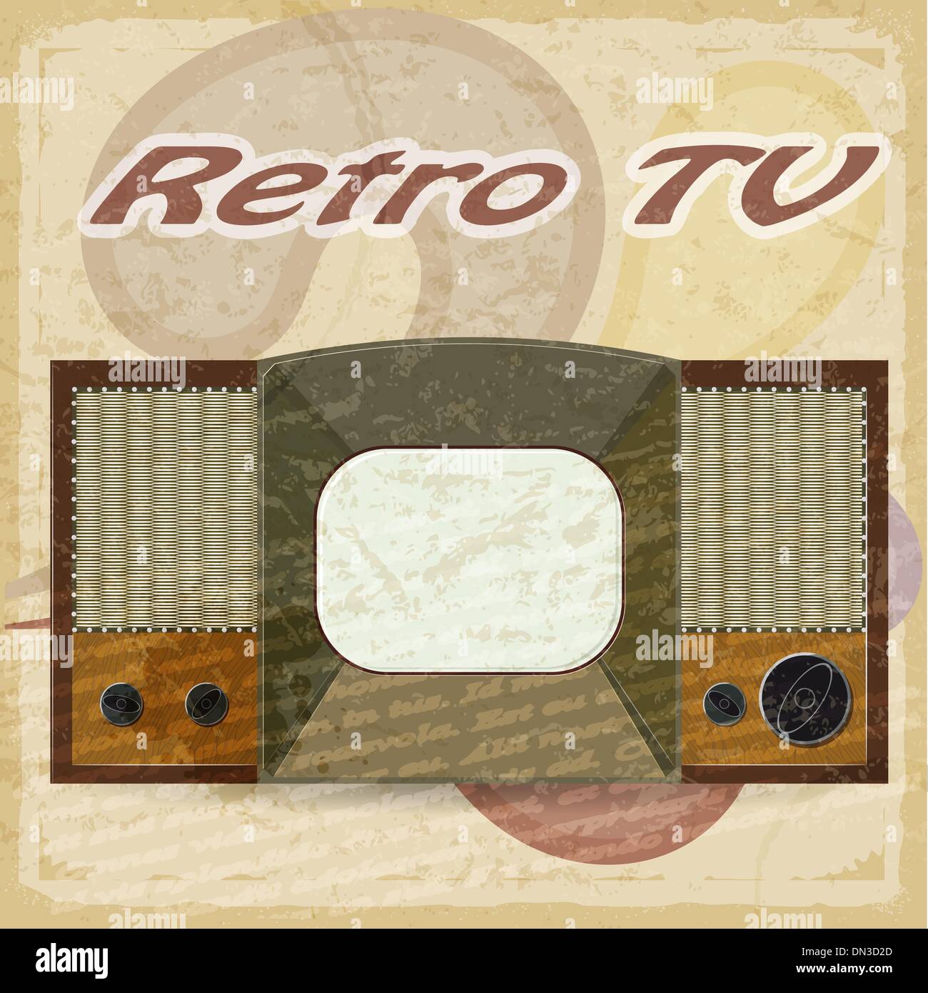 Old television on a vintage backgroundTV on a vintage background Stock ...