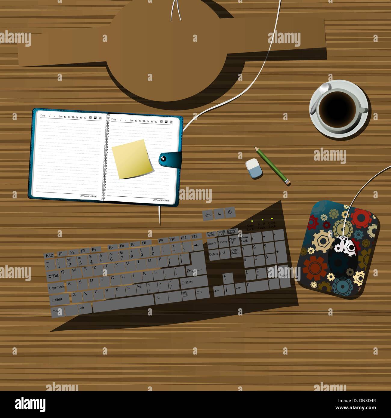 Office cubicle overhead view Stock Vector Images - Alamy