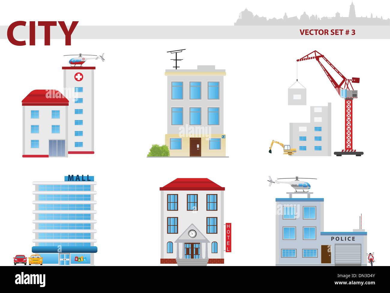 Shopping center 3 Stock Vector Images - Alamy