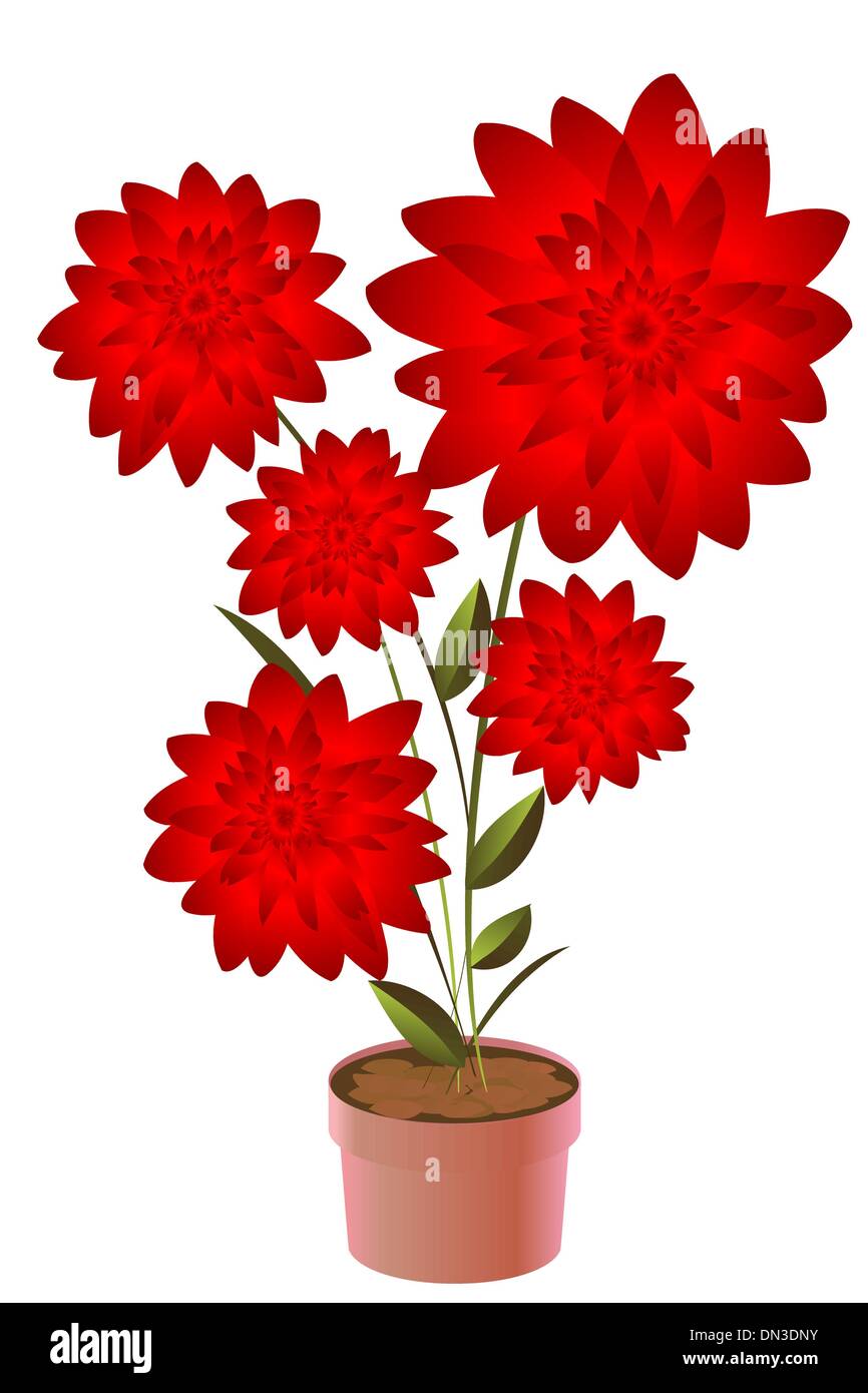 Potted flower vector vectors hi-res stock photography and images - Alamy