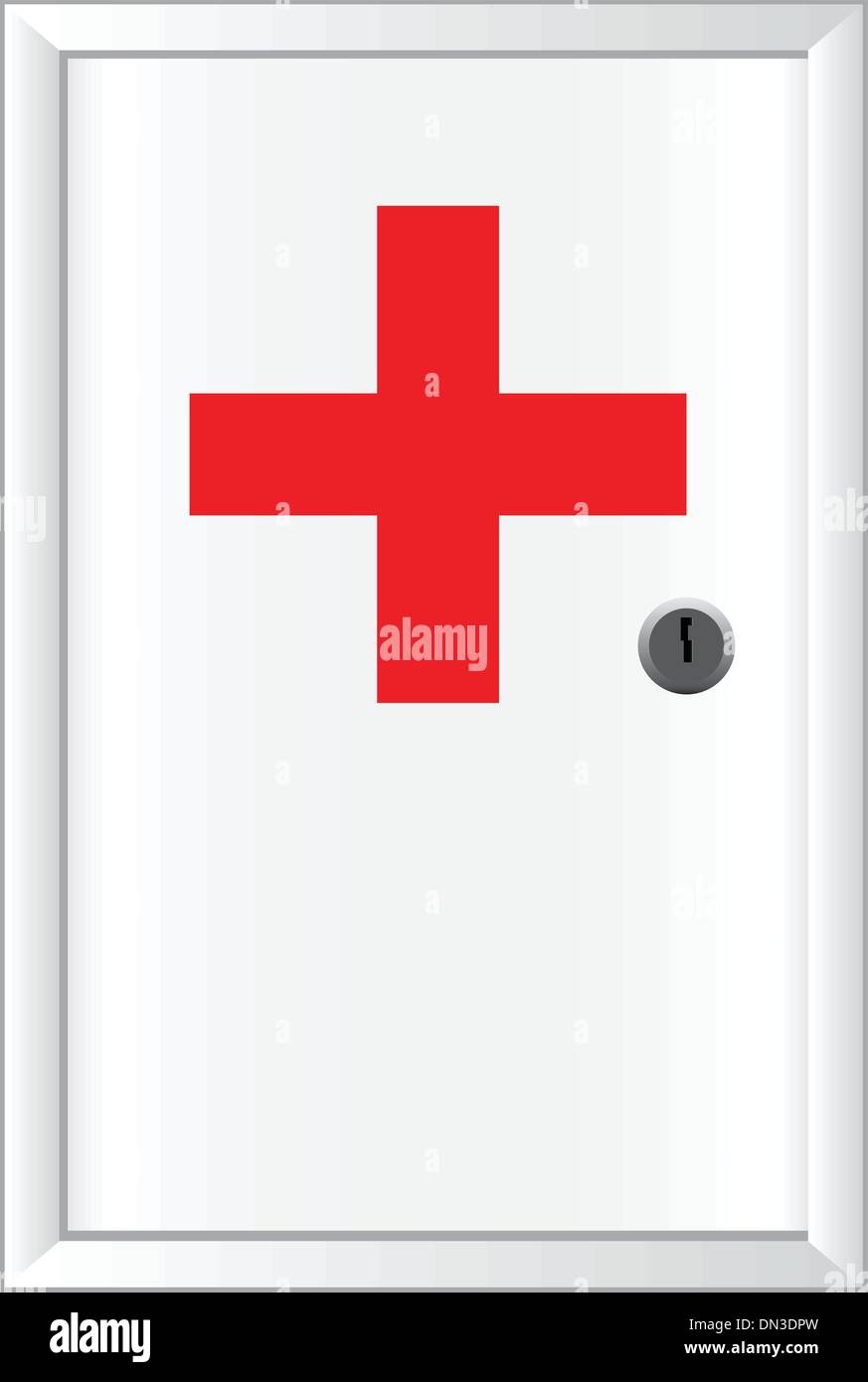 First aid kit cabinet Stock Vector Images - Alamy