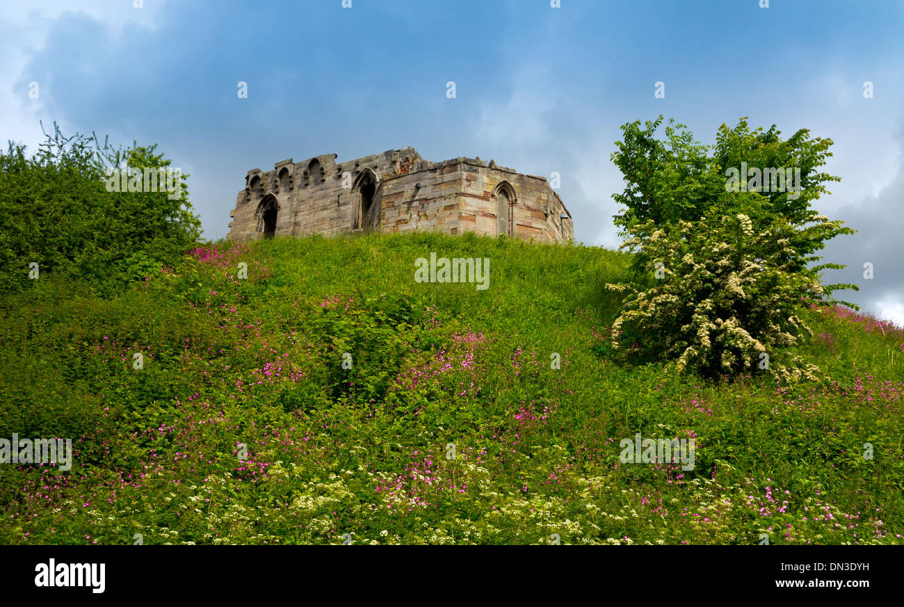 The ruins of Stafford Castle Staffordshire England UK a gothic revival ...