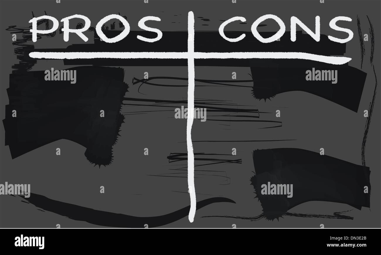 Pros and Cons Stock Vector Image & Art - Alamy