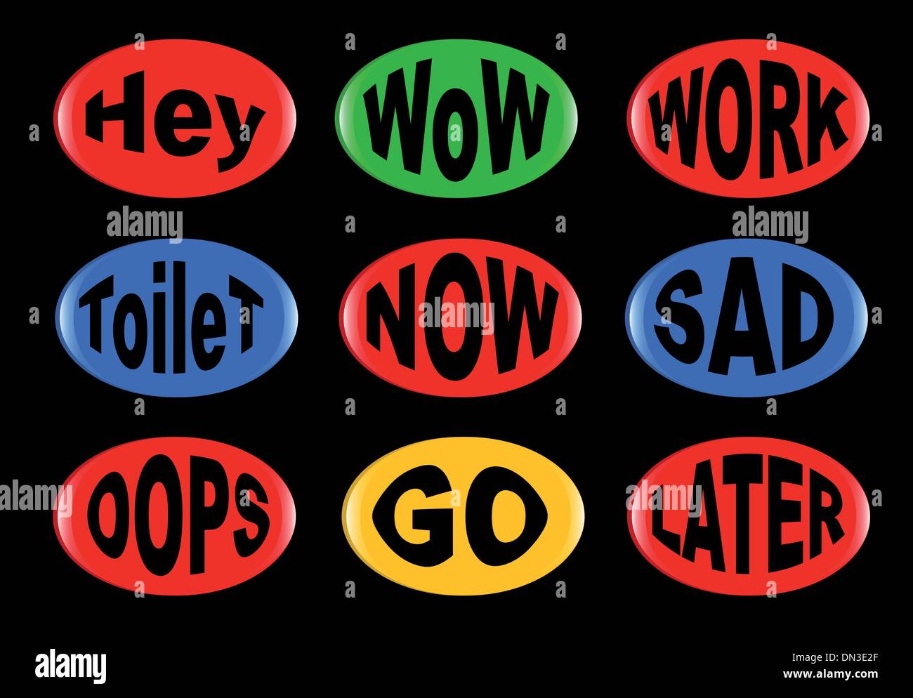 Funny badges hi-res stock photography and images - Alamy
