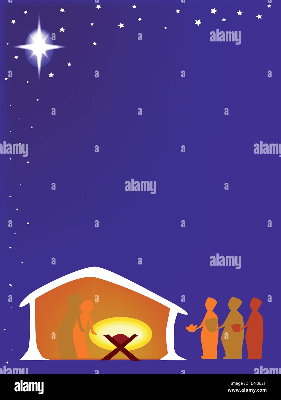 Away in a manger Stock Vector Images - Alamy
