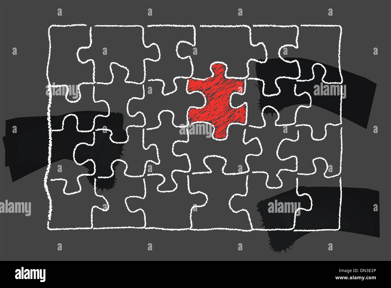 The Missing Piece Stock Vector Image & Art - Alamy