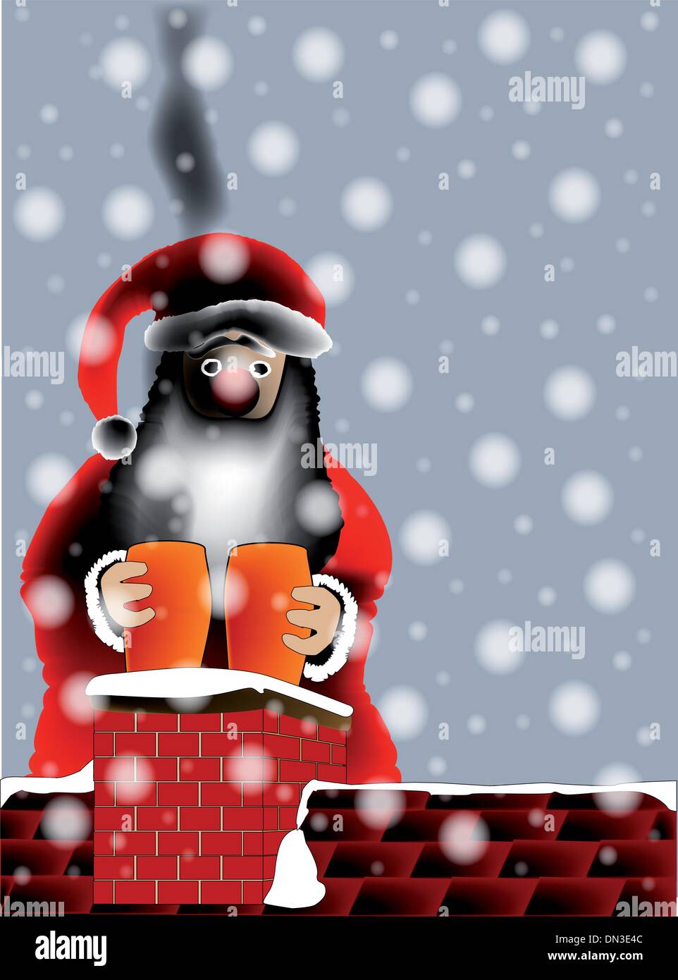 Santa face with snowflakes Stock Vector Images - Alamy