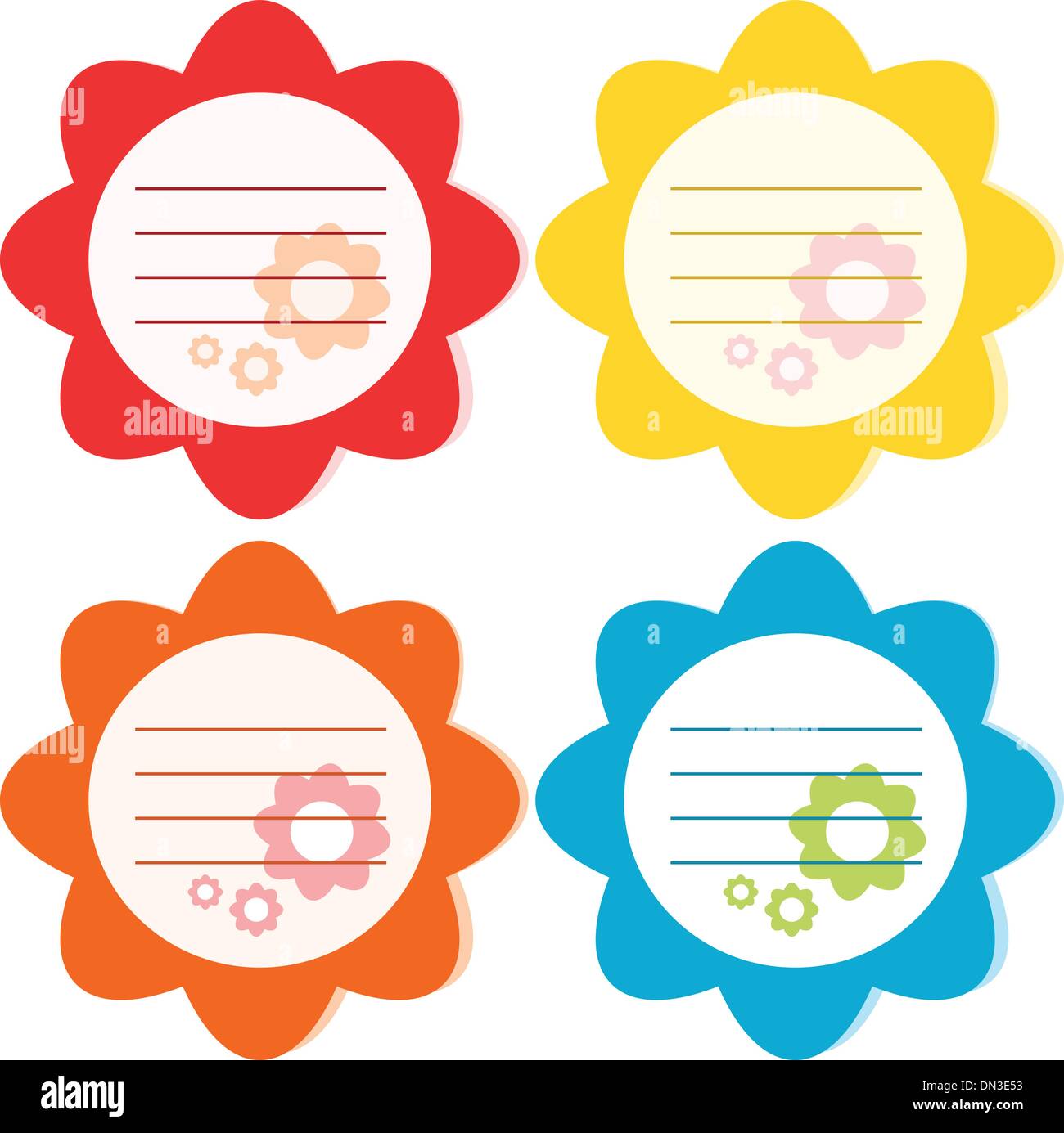 Cartoon flower note illustration Stock Vector Image & Art - Alamy