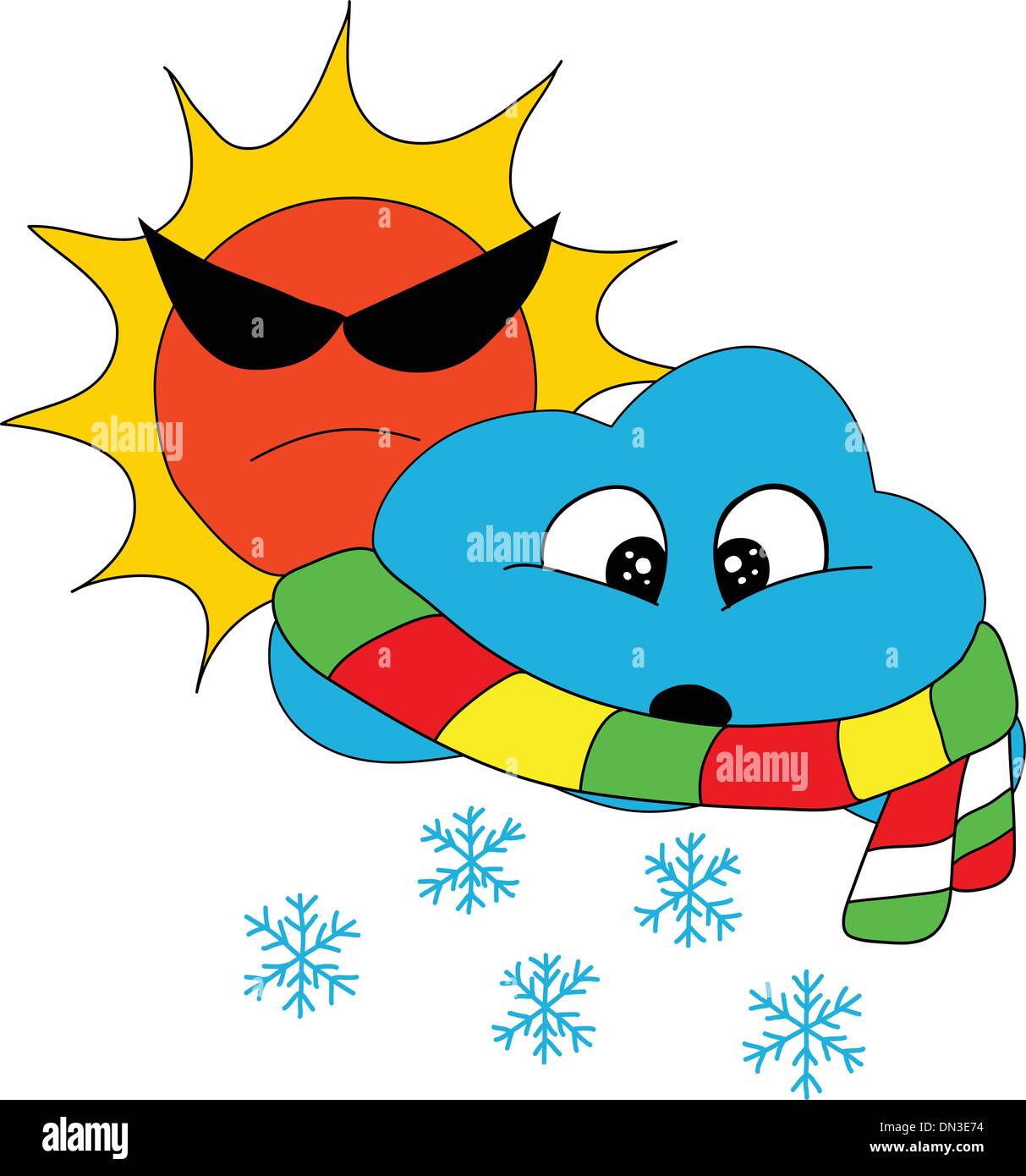 Sun Snow Weather Stock Vector Image & Art - Alamy