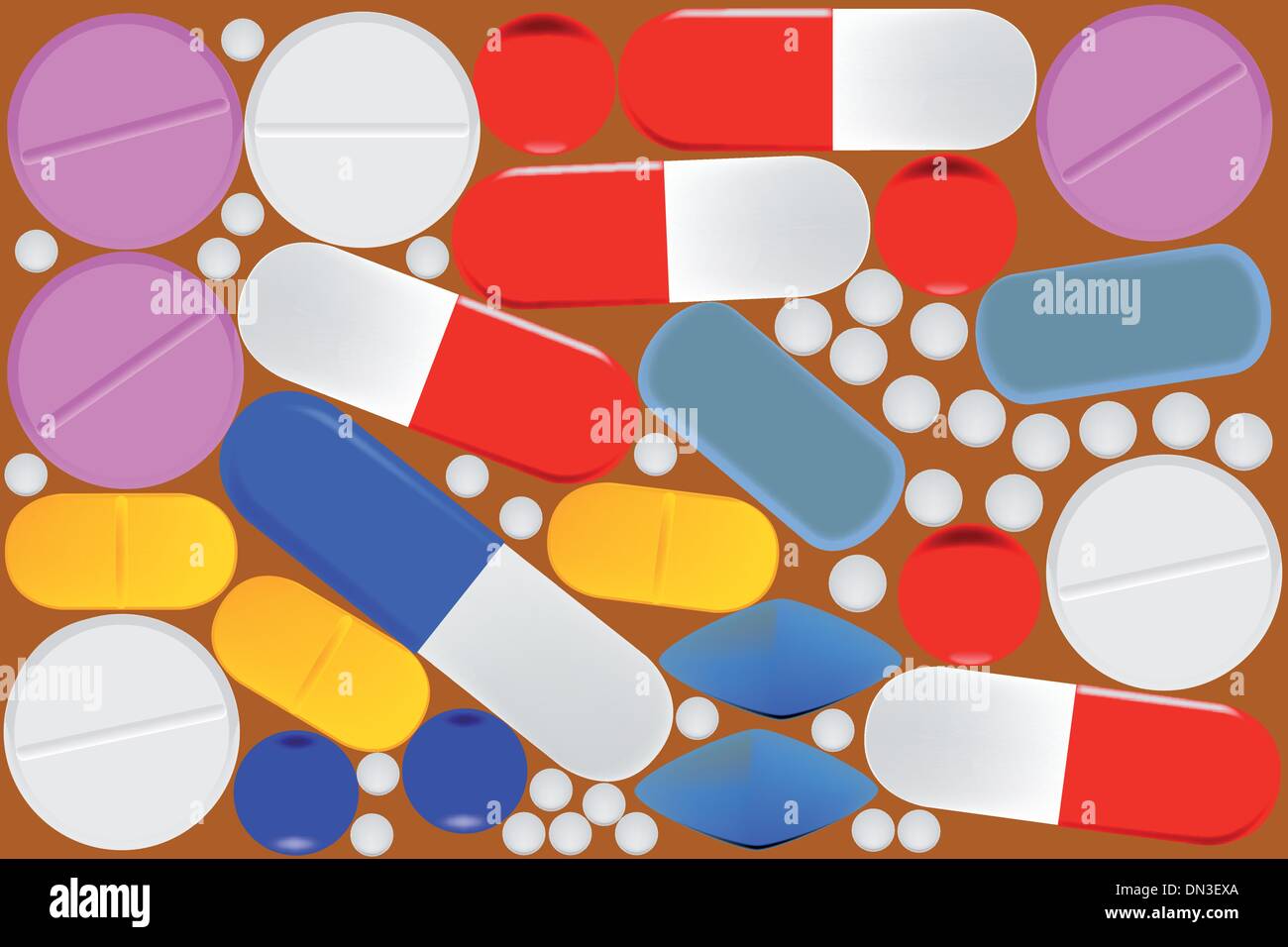 Pills prescription Stock Vector Images - Alamy