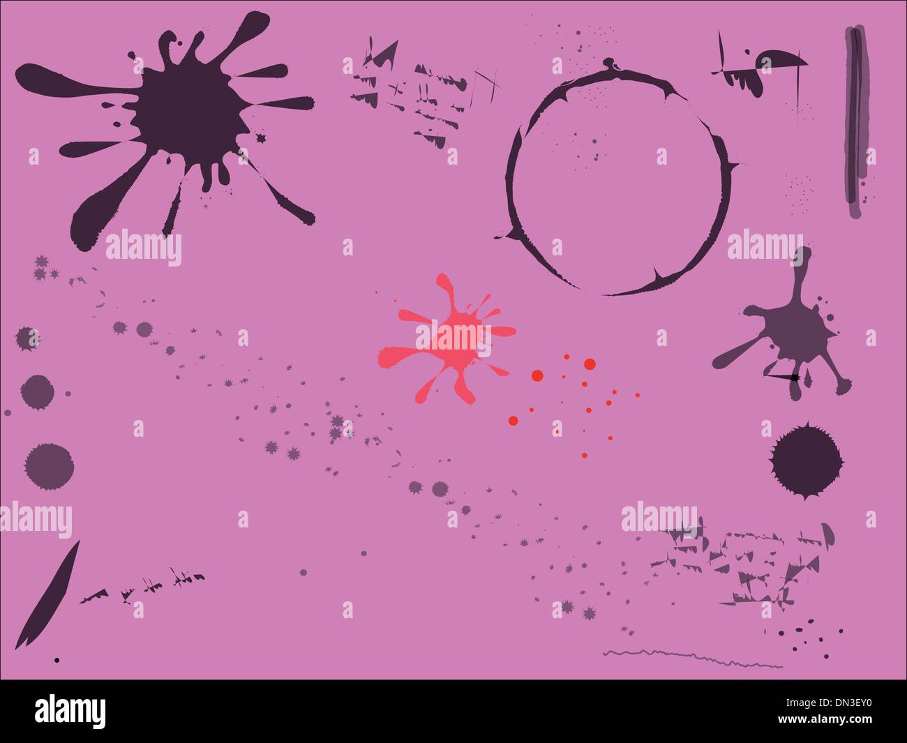 Ink messy drops red Stock Vector Images - Alamy