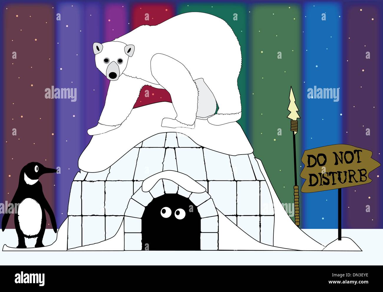 Northern lights vector vectors hi-res stock photography and images - Alamy