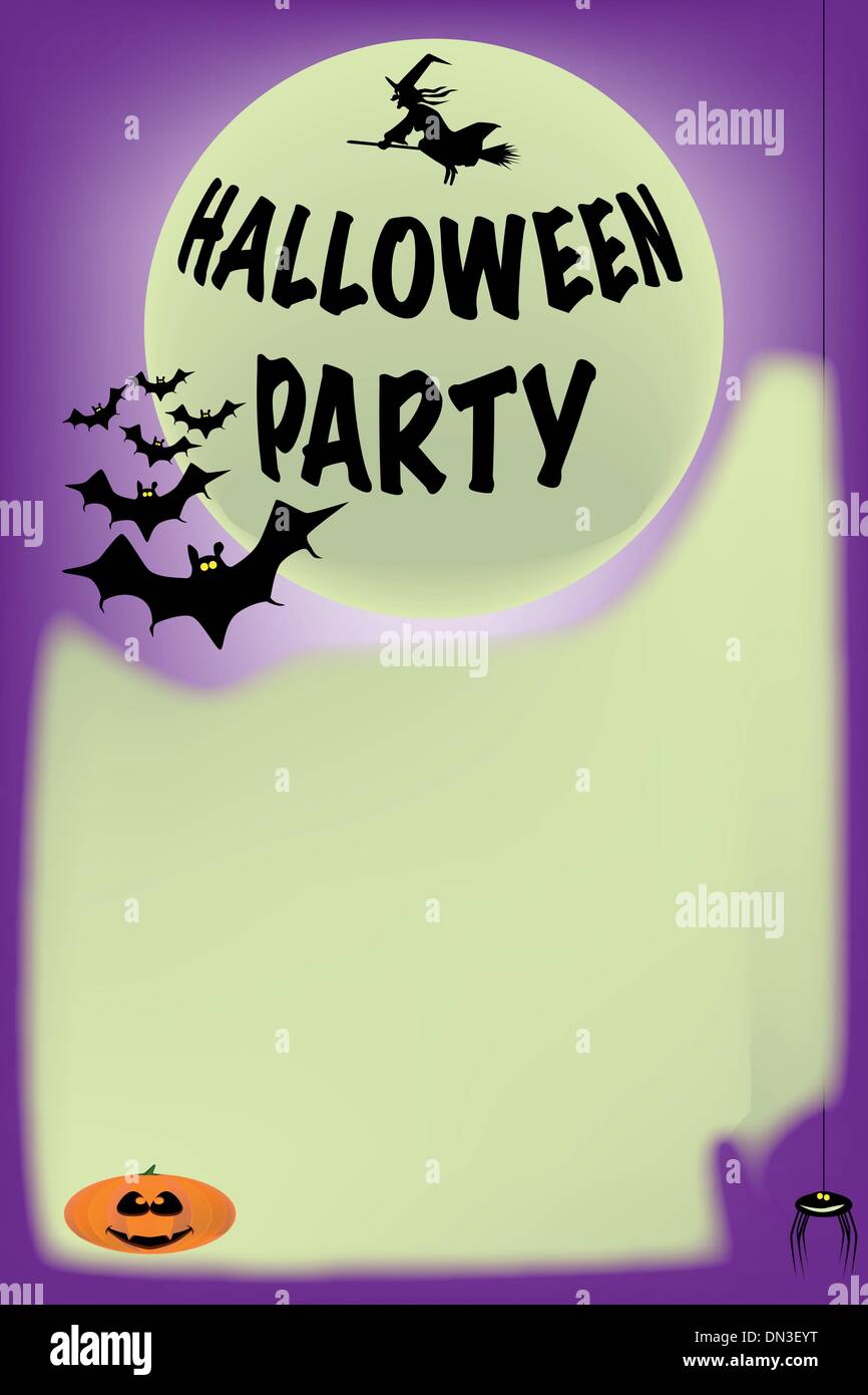 Halloween witch bats pumpkin Stock Vector Images - Alamy