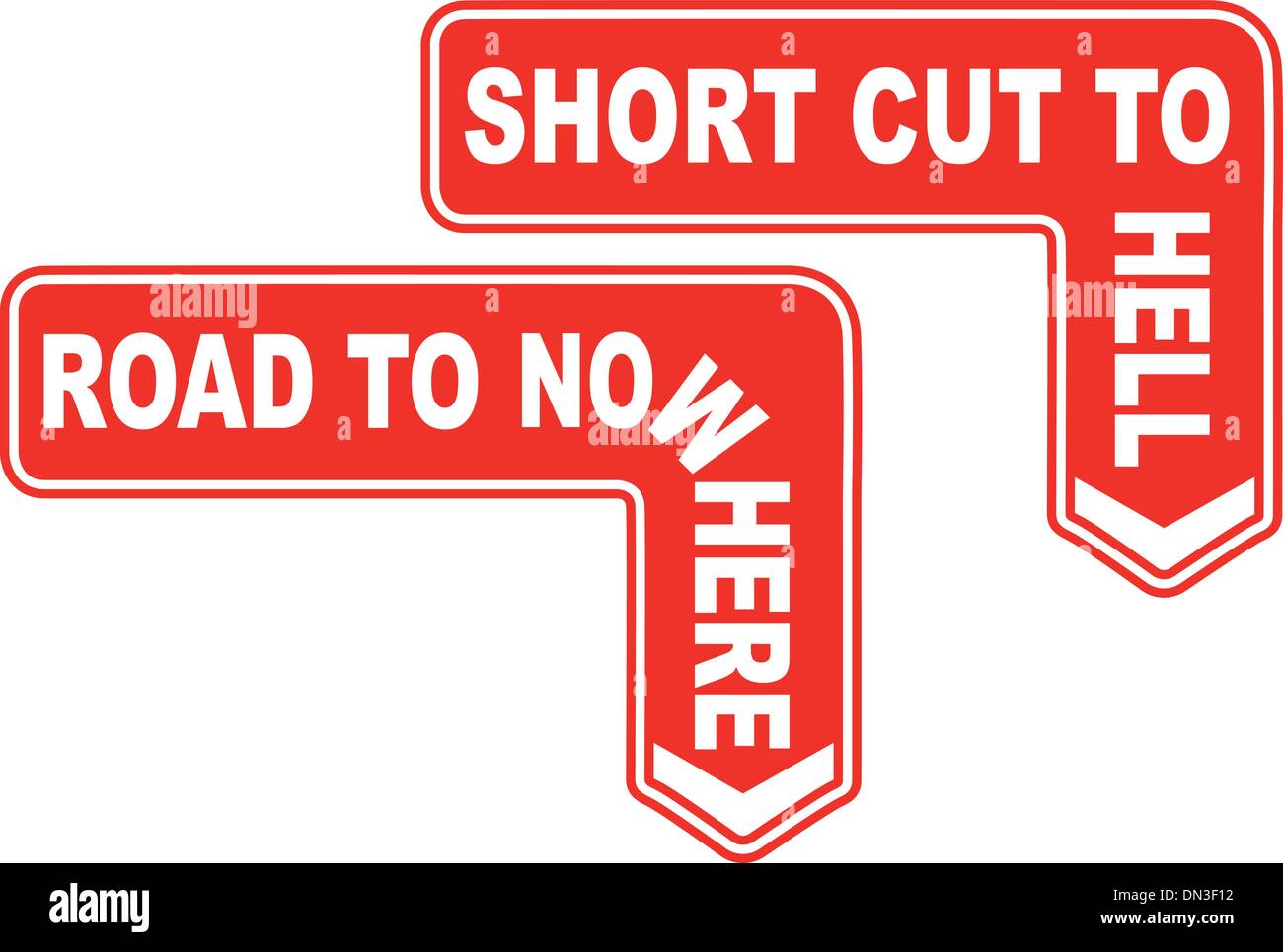 Traffic direction signs on Stock Vector Images - Alamy