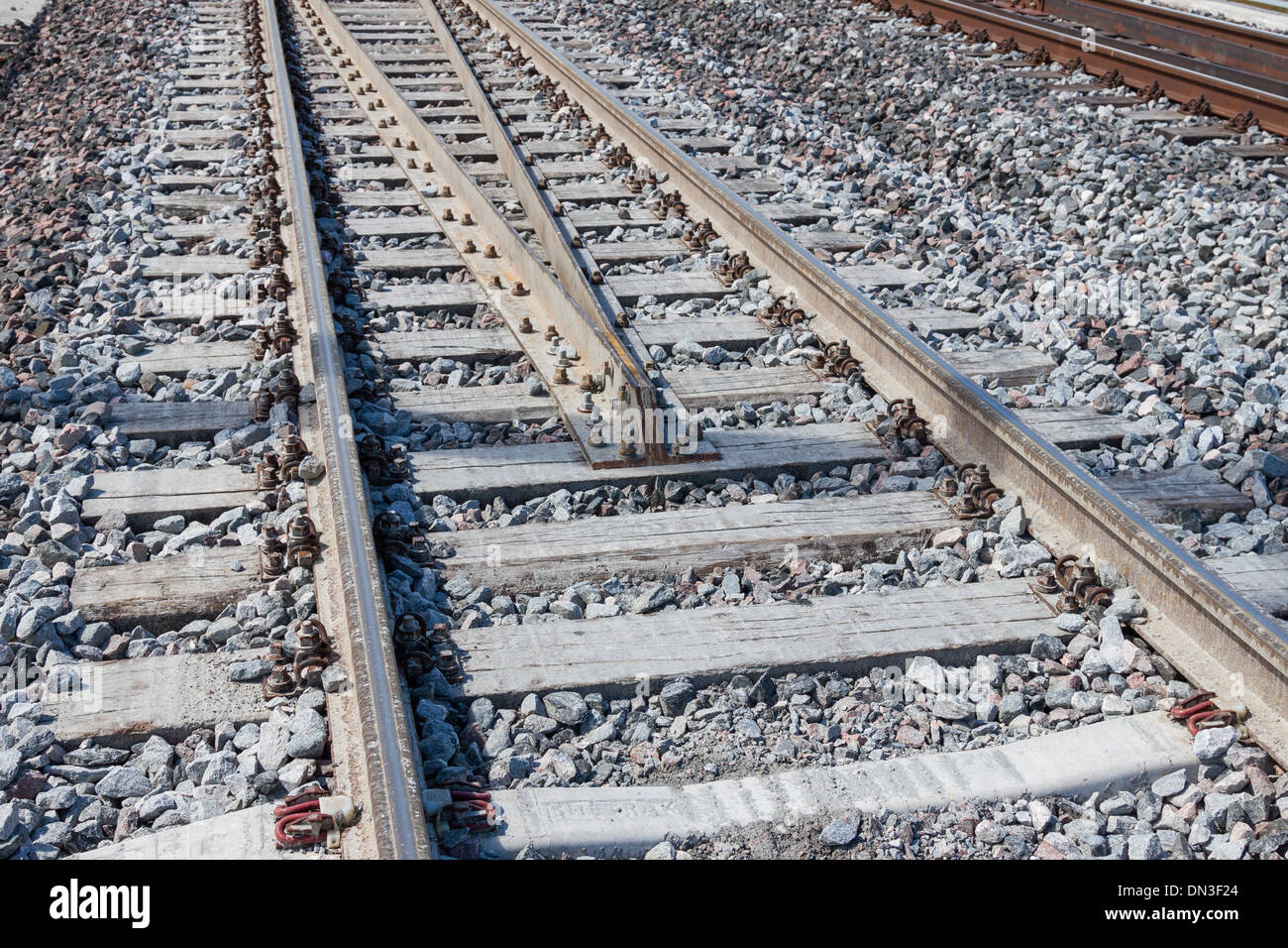 Railway line track siding junction hi-res stock photography and images ...