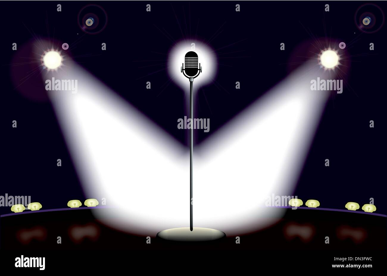 Comedy club stage Stock Vector Images - Alamy