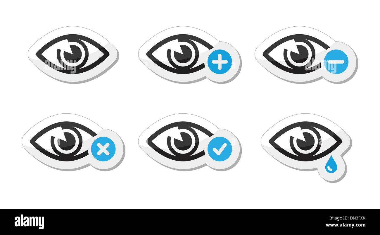 Eye sight icons set - vector Stock Vector Image & Art - Alamy