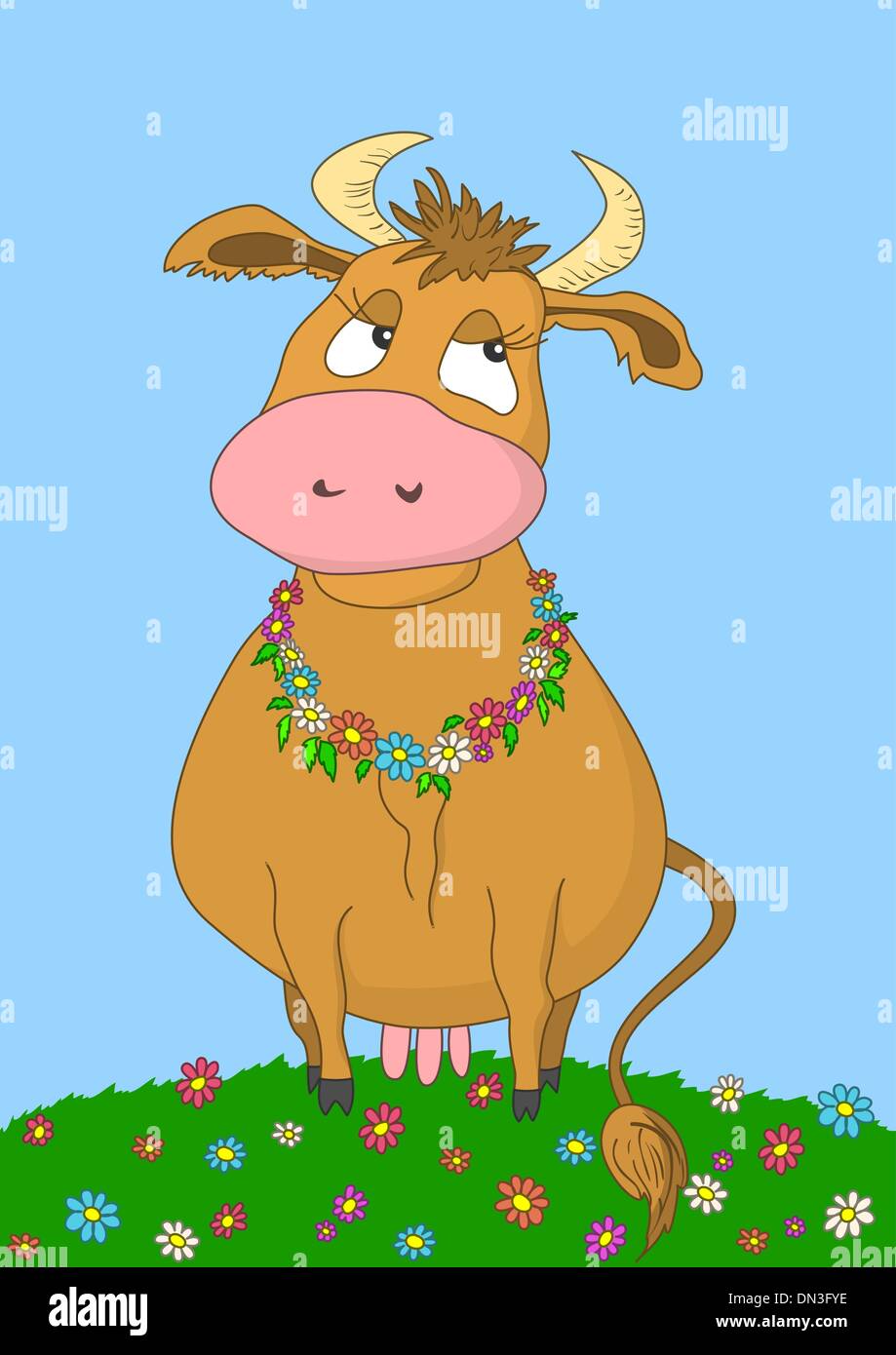 Cow without tail Stock Vector Images - Alamy