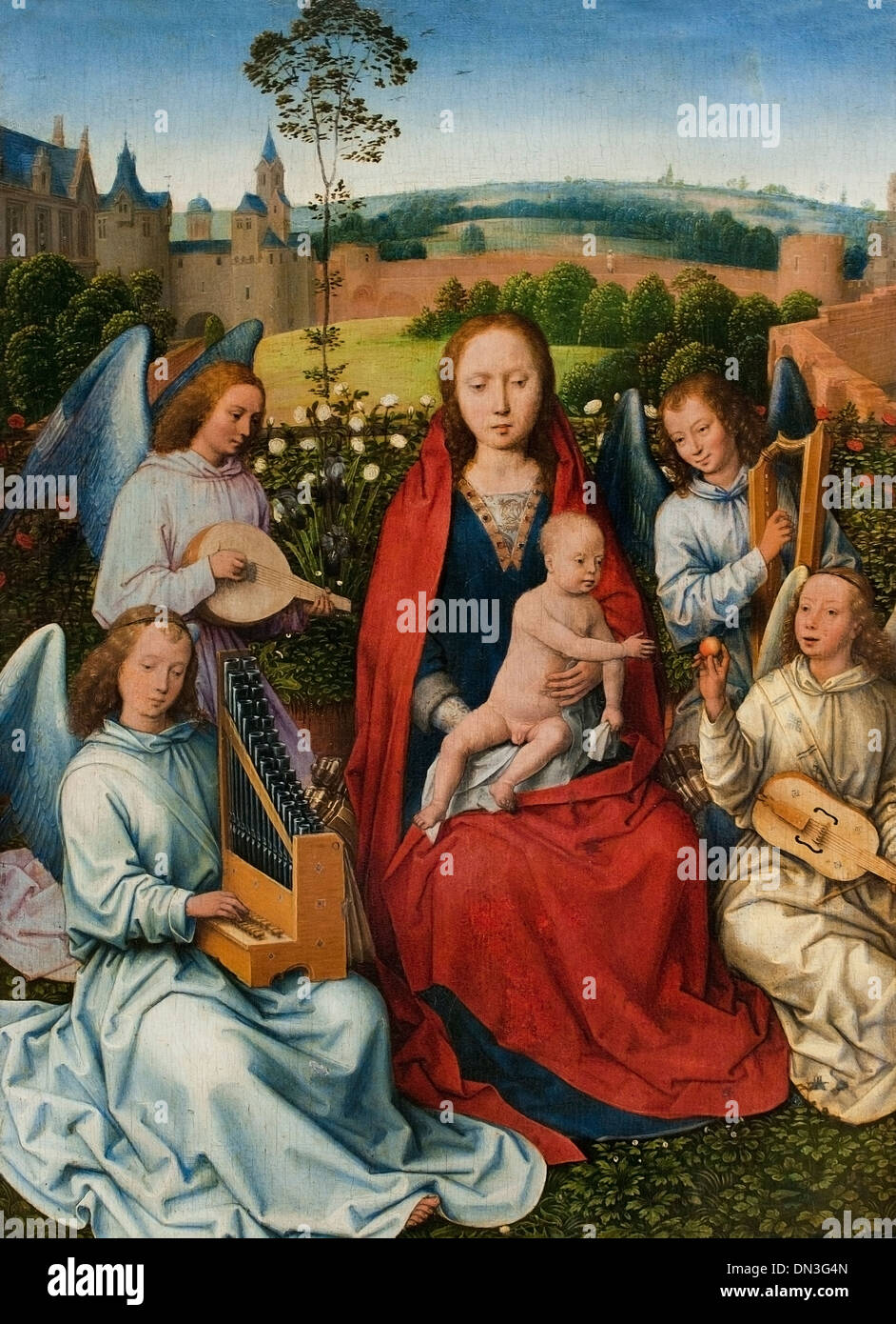 Maria im Rosenhag - Mary at the Rosebush by Hans Memling ( Memlinc ...