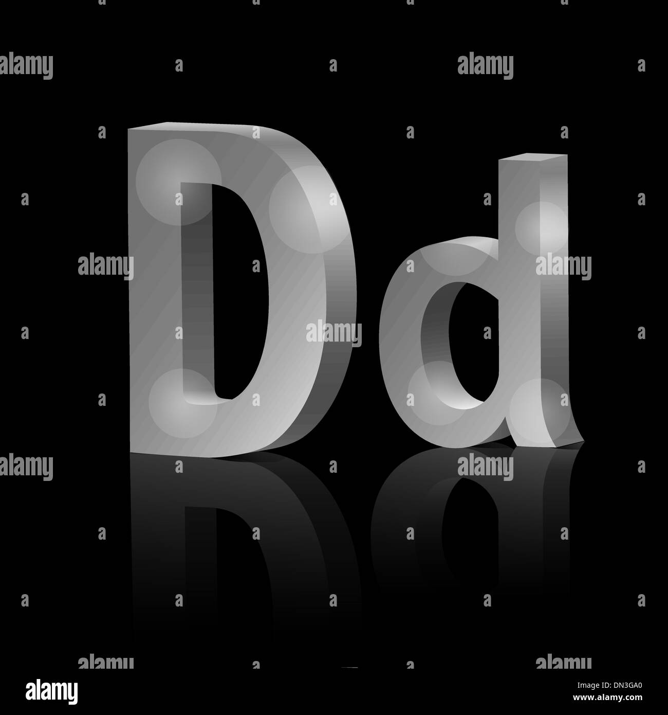 Metallic letter D Stock Vector Image & Art - Alamy