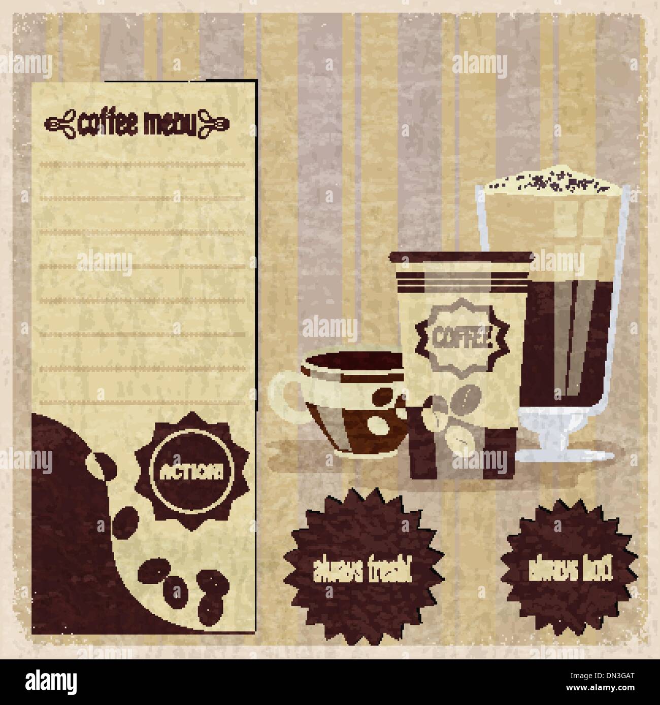 Vintage menu for cafe Stock Vector Image & Art - Alamy