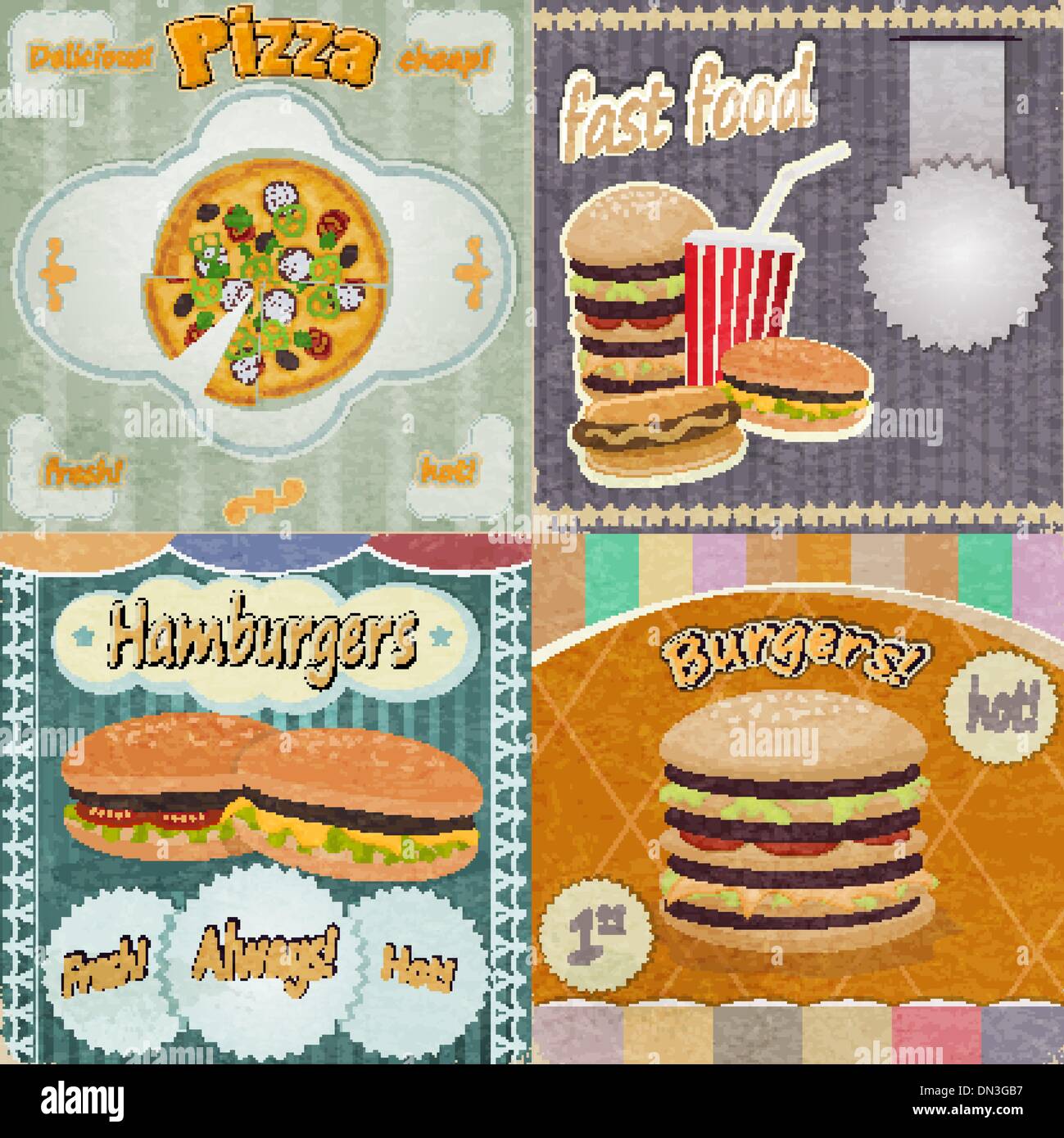 Vintage fast food ads hi-res stock photography and images - Alamy