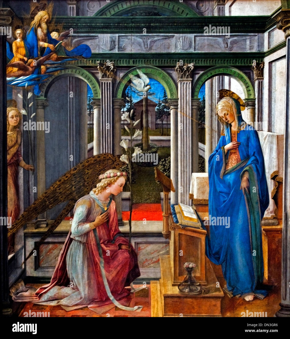 The annunciation 1450 fra filippo lippi hi-res stock photography and images - Alamy