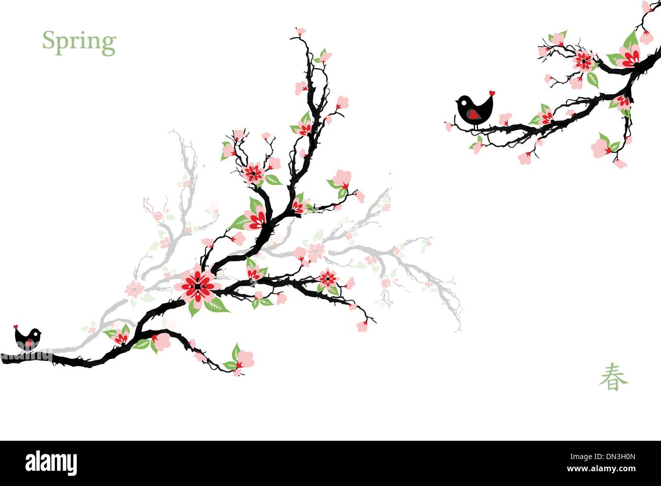 Cherry Blossoms Tree Stock Vector Image & Art - Alamy