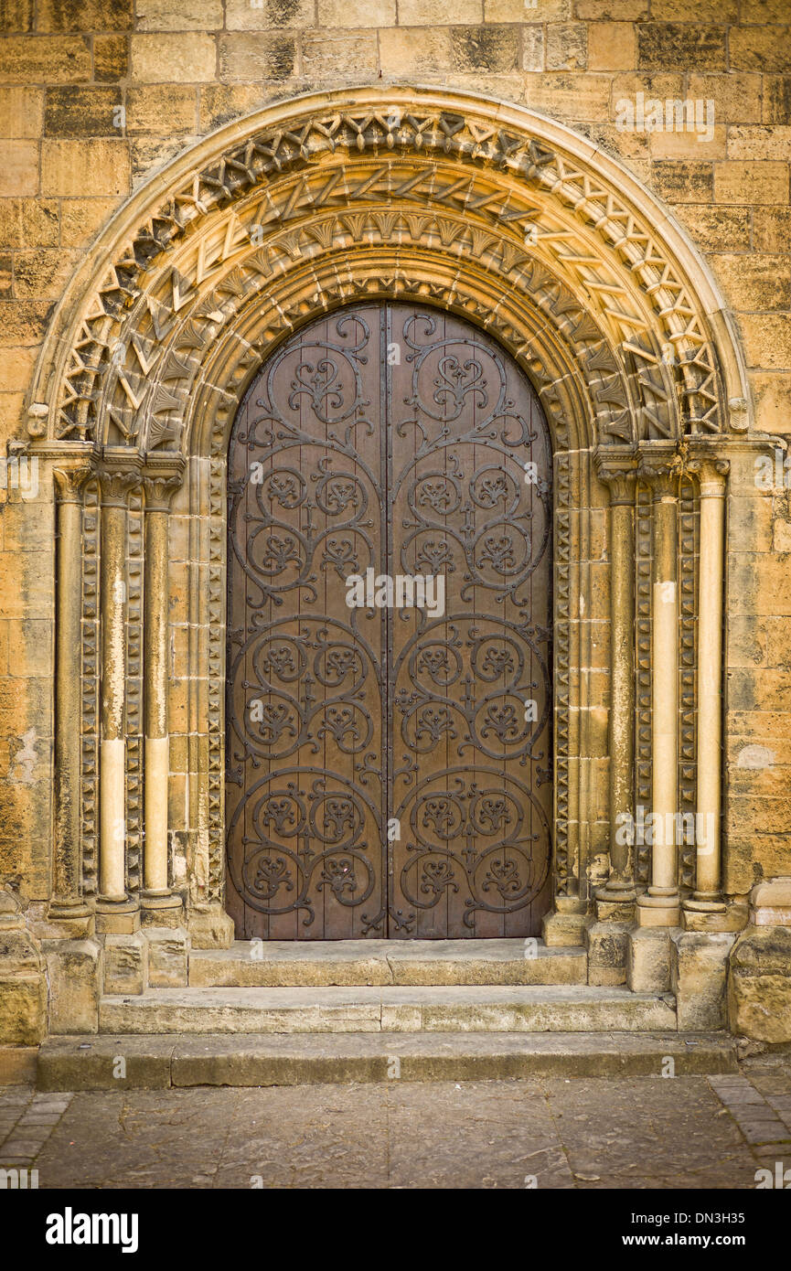 Priory church door in Worksop UK Stock Photo - Alamy