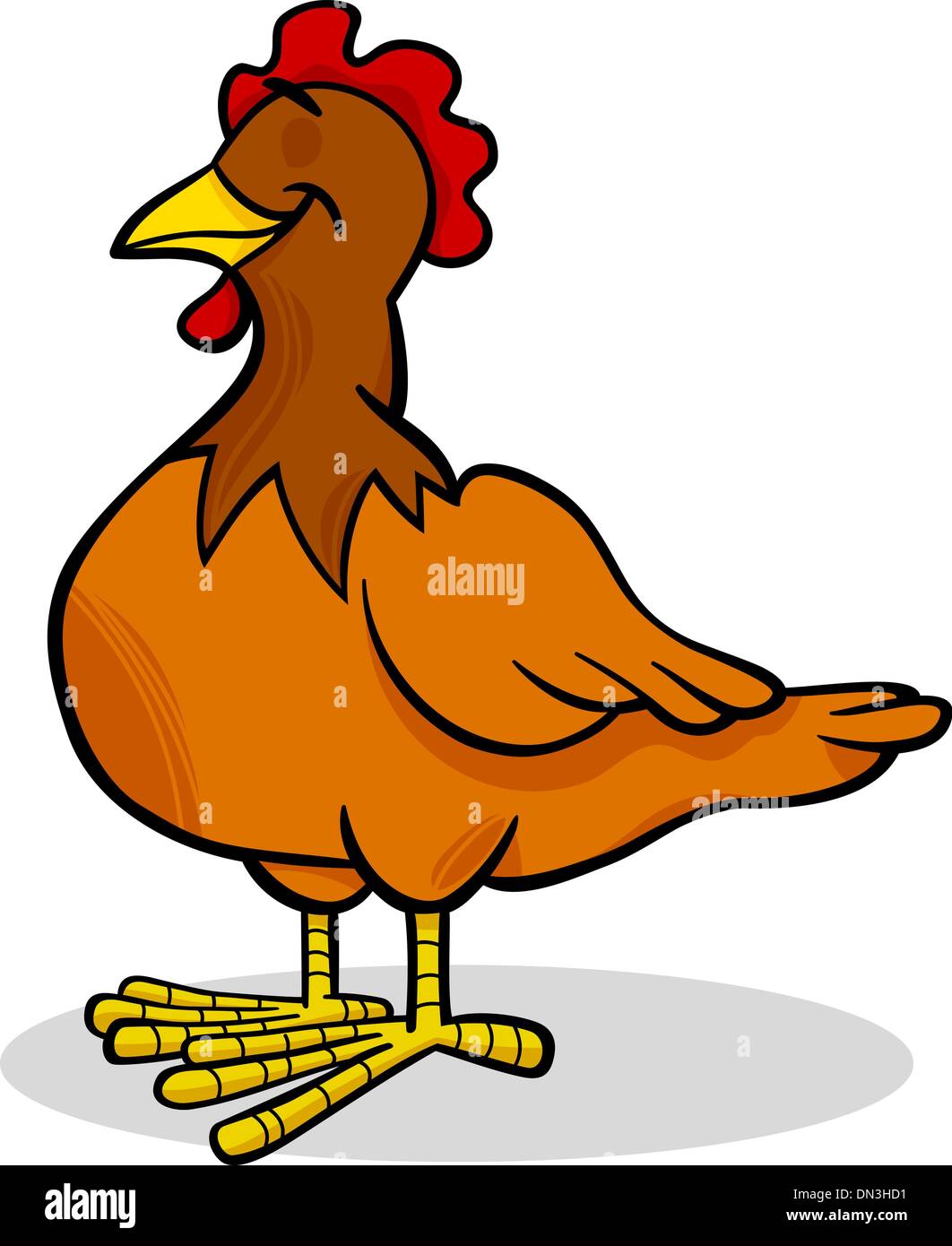 hen farm animal cartoon illustration Stock Vector Image & Art - Alamy