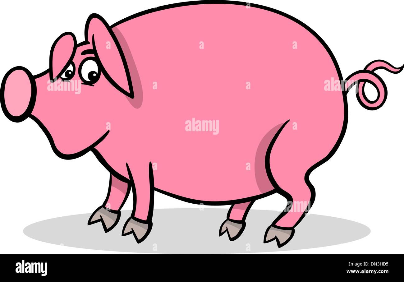 pig farm animal cartoon illustration Stock Vector Image & Art - Alamy