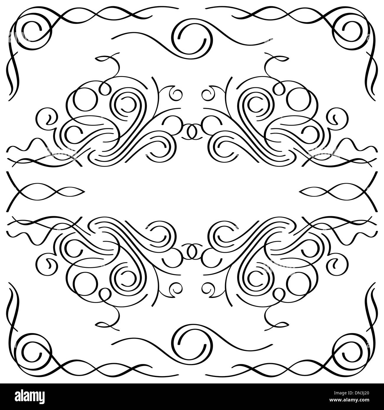 Calligraphic curves Stock Vector Images - Alamy