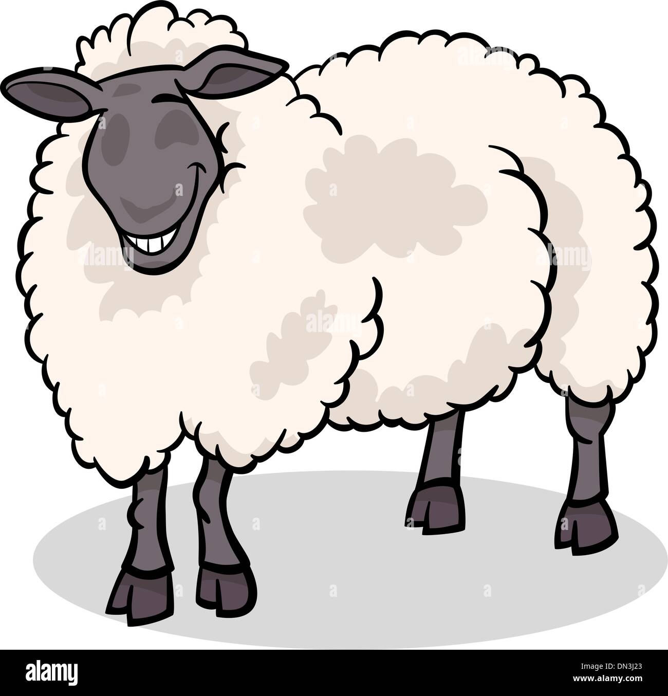 sheep farm animal cartoon illustration Stock Vector Image & Art - Alamy