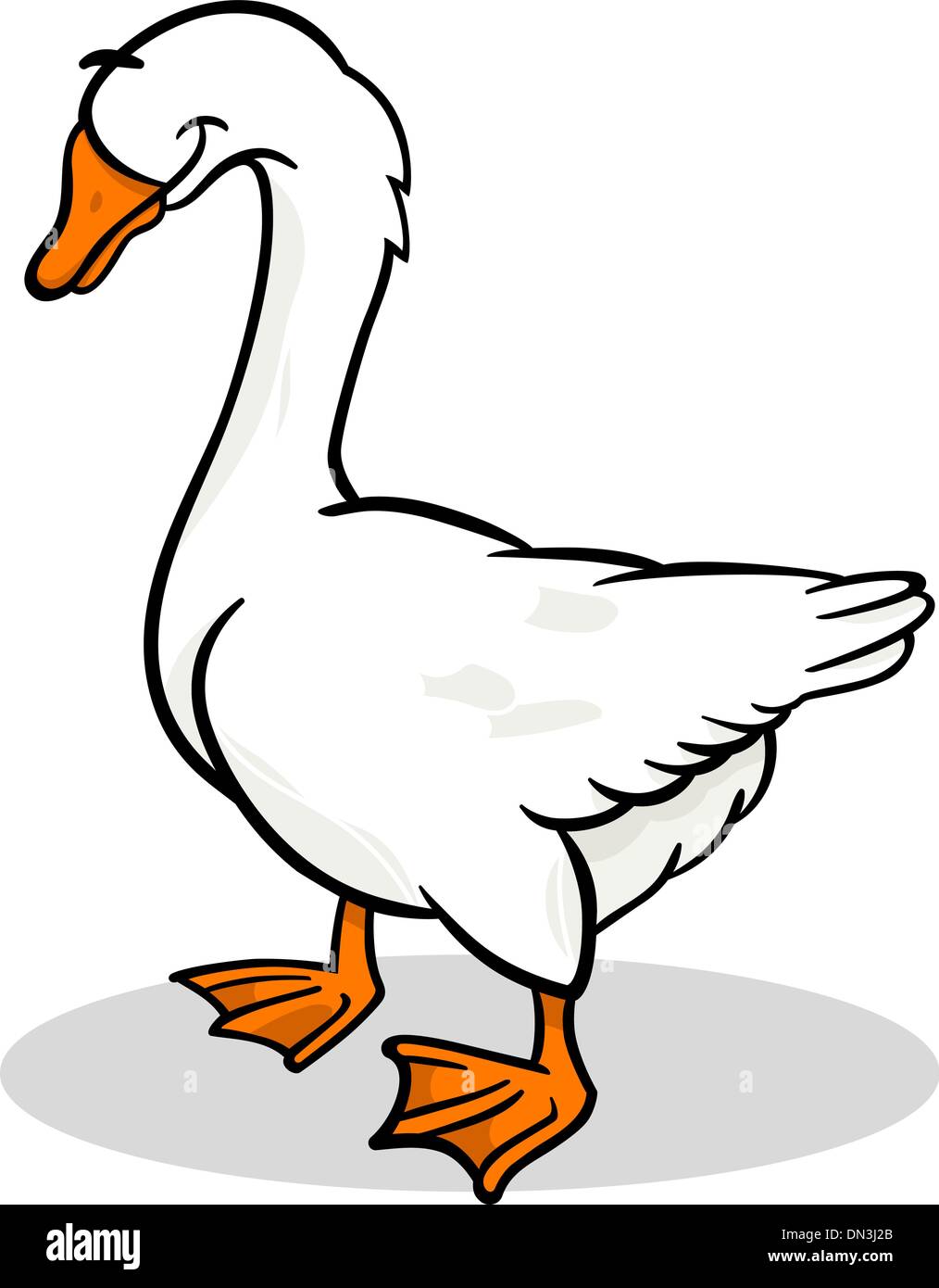 goose farm bird animal cartoon illustration Stock Vector Image & Art ...