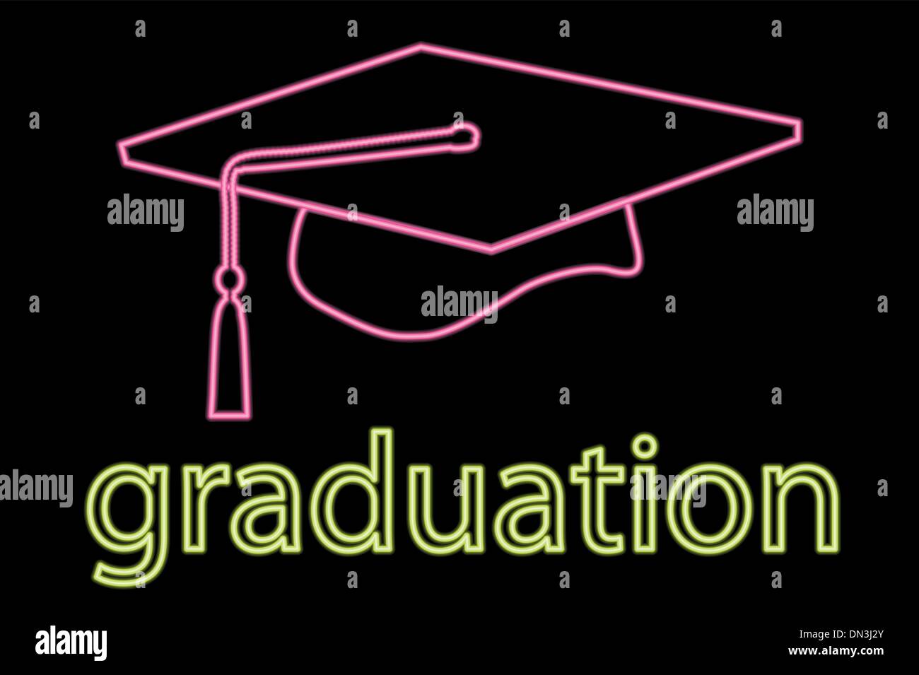 Neon graduation cap symbol Stock Vector Image & Art - Alamy