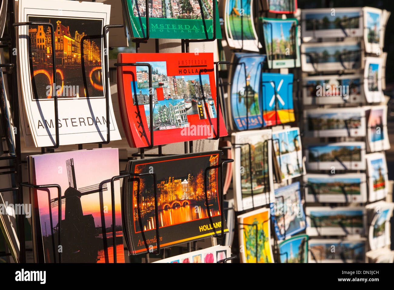 Postcards in a shop. Amsterdam, Netherlands, Holland, Europe Stock ...