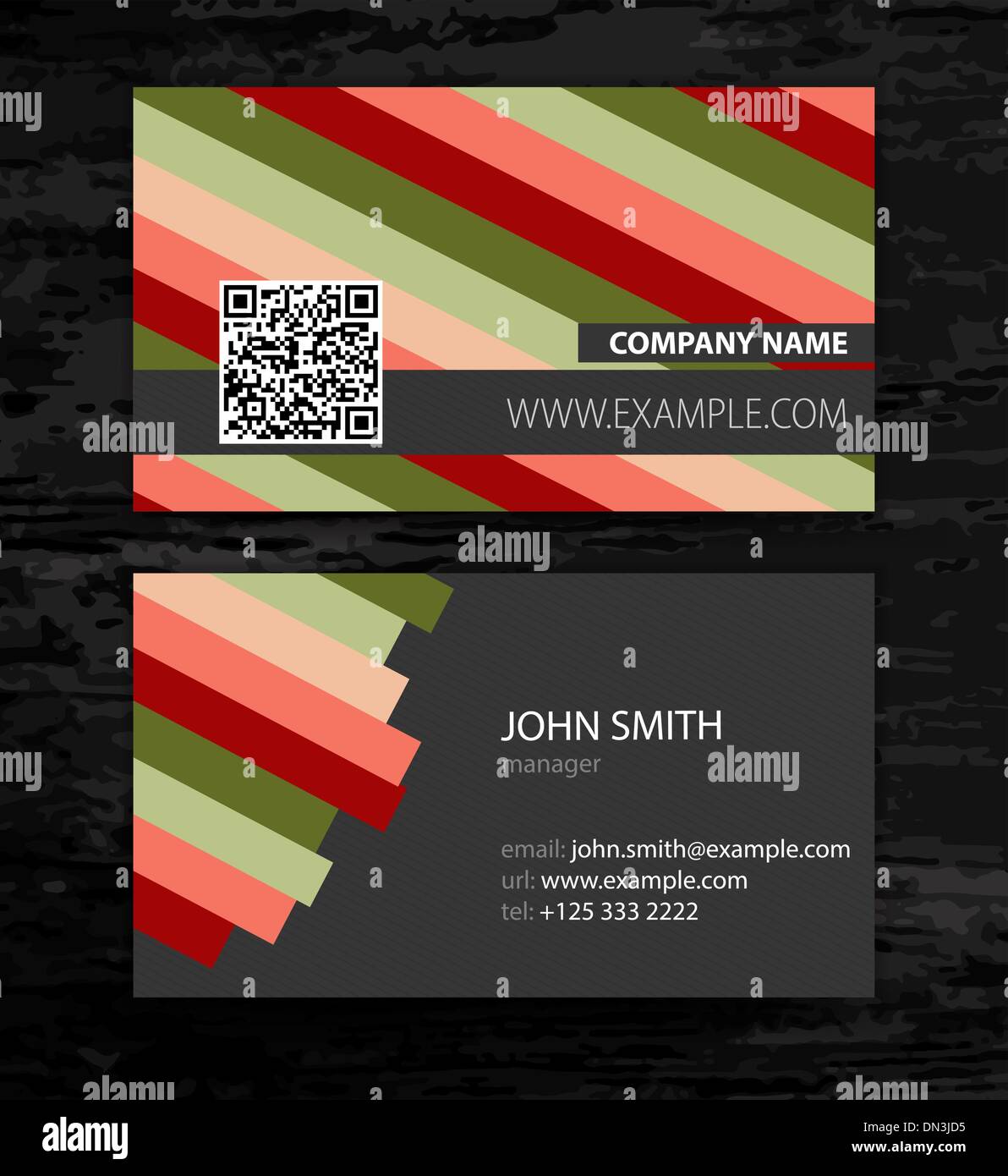 Set of business card Stock Vector Images - Alamy